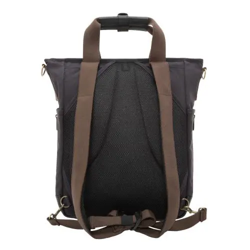 TOKEN Waxed Nylon Fordham Convertible Backpack - Navy