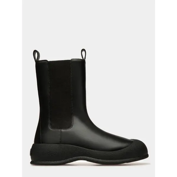 Bally Frei Snow Boots In Leather - Black