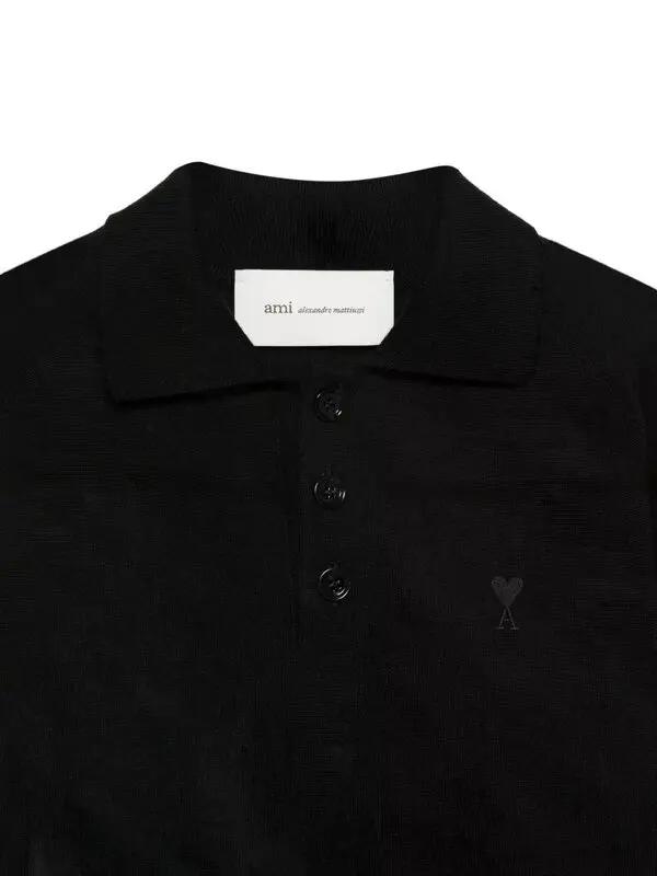 AMI Paris Merino Wool De Coeur Polo