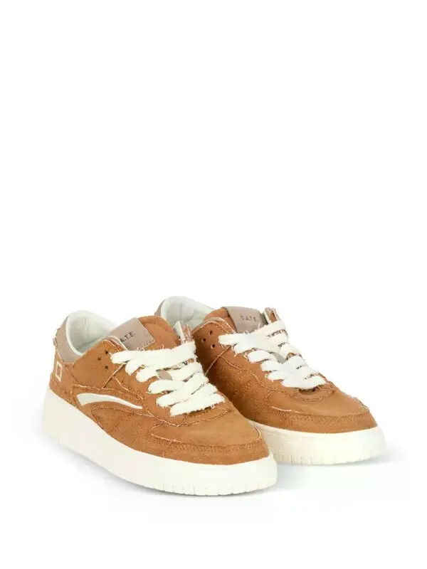 D.a.t.e. Fringed Leather Sneakers - Brown