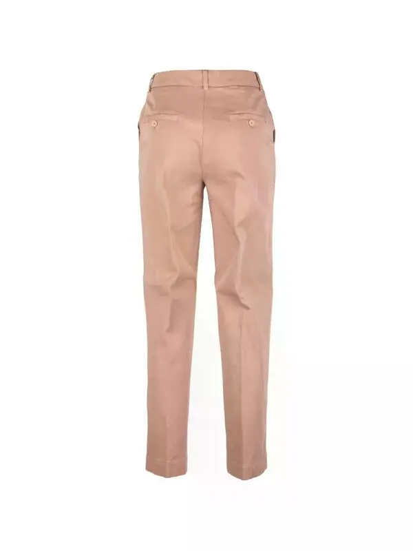 VIA MASINI 80 Turn-up Hem Trousers - Neutrals