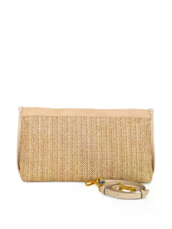 GIANNI CHIARINI Woven Clutch With Detachable Strap