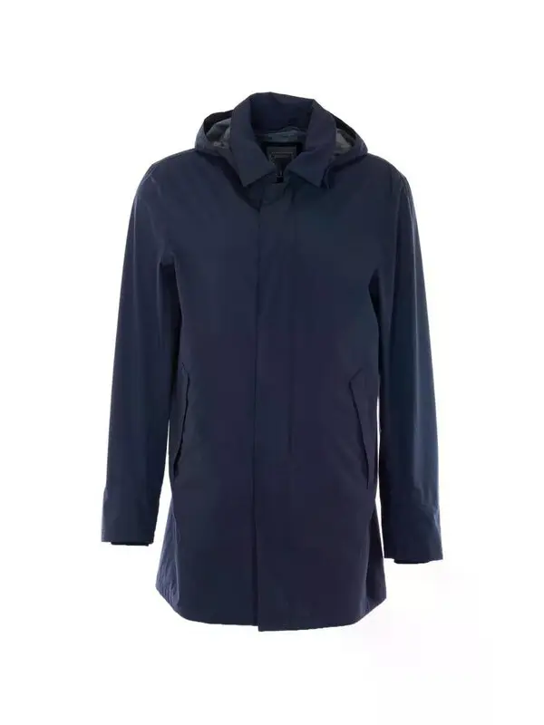 Herno Raincoat With Removable Hood - Blue