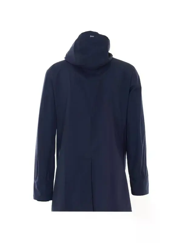 Herno Raincoat With Removable Hood - Blue