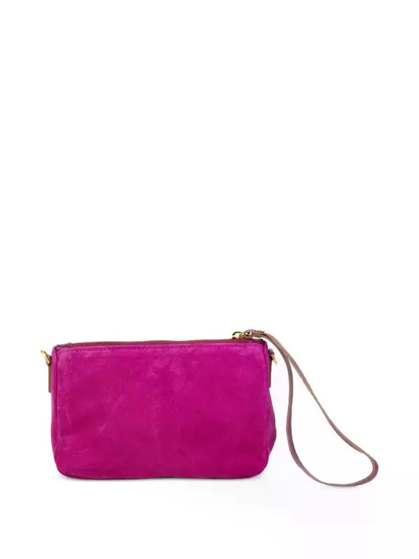 GIANNI CHIARINI Nora Zip Suede Clutch