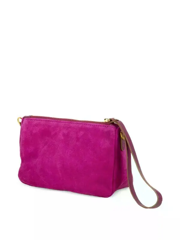 GIANNI CHIARINI Nora Zip Suede Clutch
