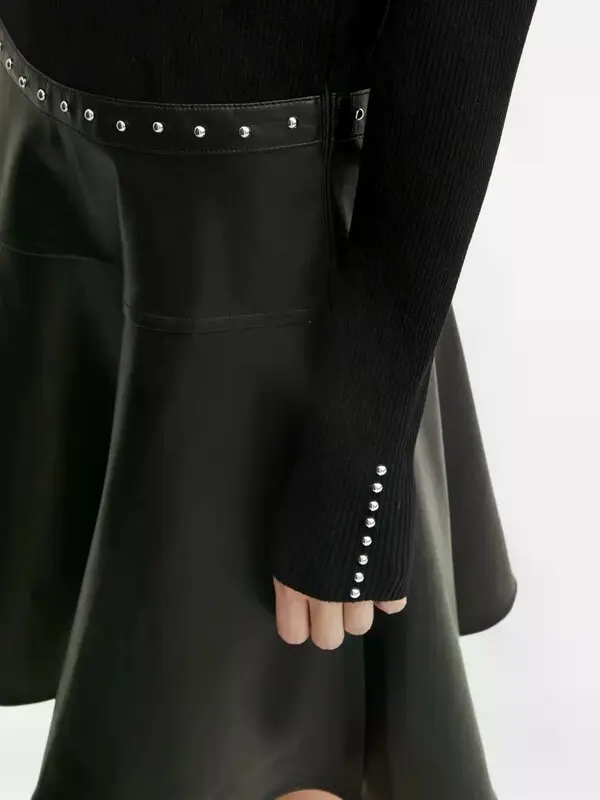 MORGAN Pearl-button Mini Dress
