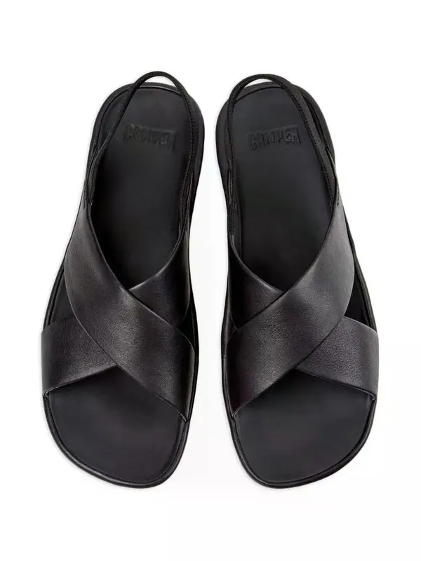 Camper Right Isla Crossover-strap Sandals - Black