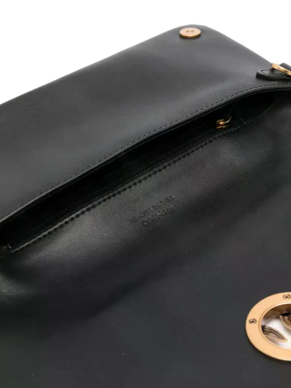 Pinko Medium Love Bag Click Soft Horizontal Clutch - Black