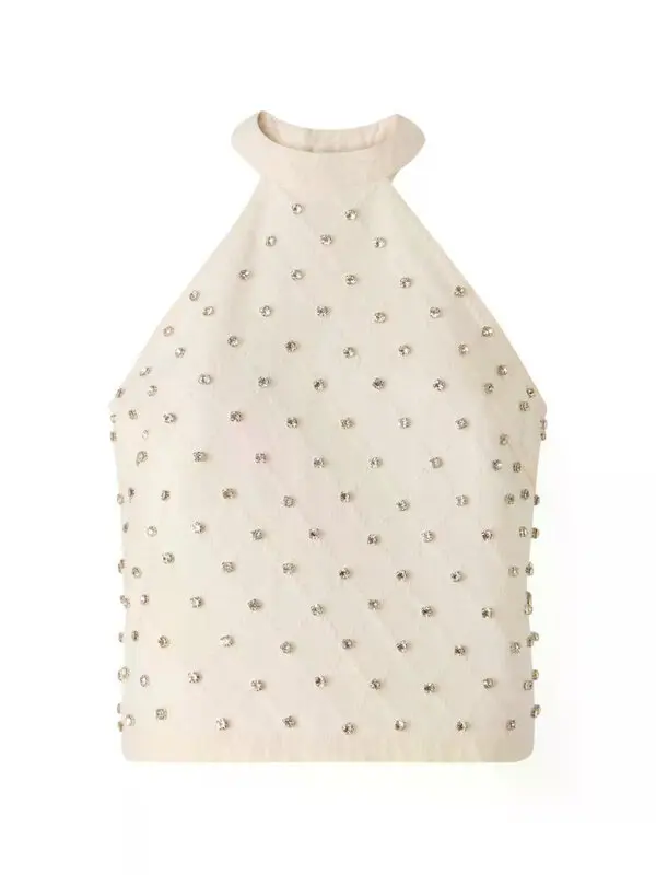 Pinko Embellished Halterneck Cropped Top