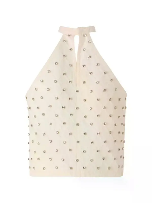 Pinko Embellished Halterneck Cropped Top