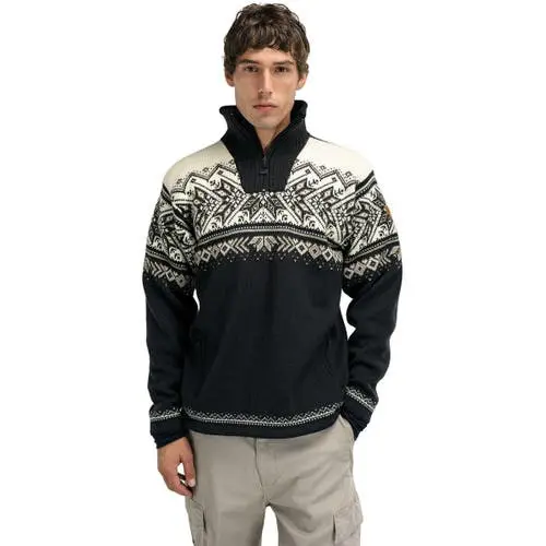 DALE OF NORWAY Vail Weatherproof Sweater - Black/sandstone2