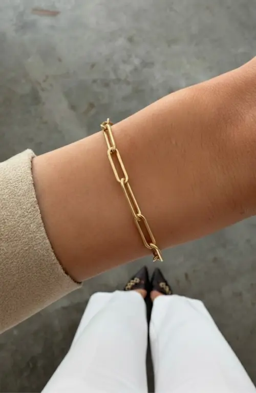CUFFED BY NANO Chunky Paperclip 14k Filled Bracelet