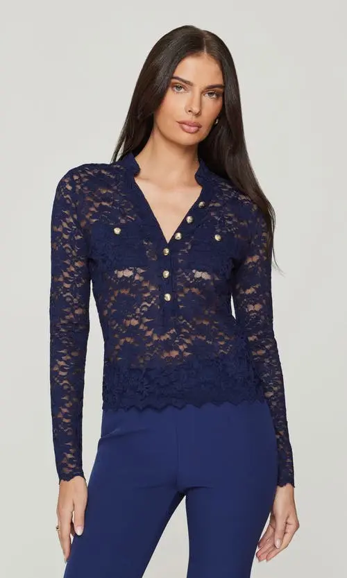 Generation Love Ilona Lace Top - Blue