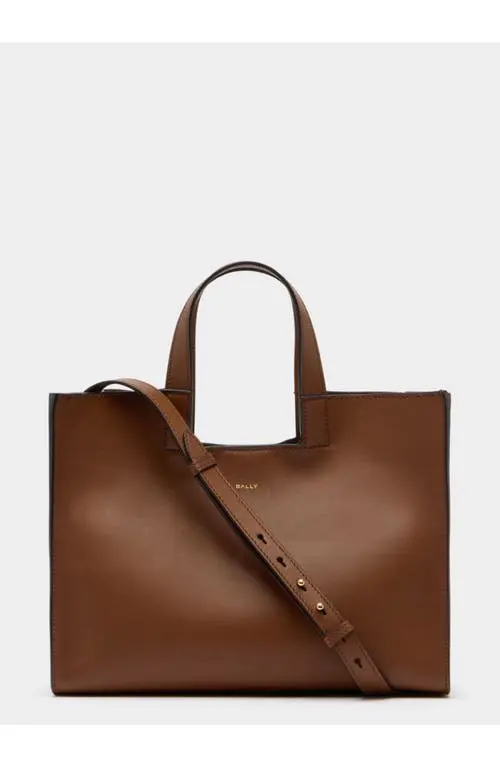 Bally Easy Tote Bag In Leather - Brown