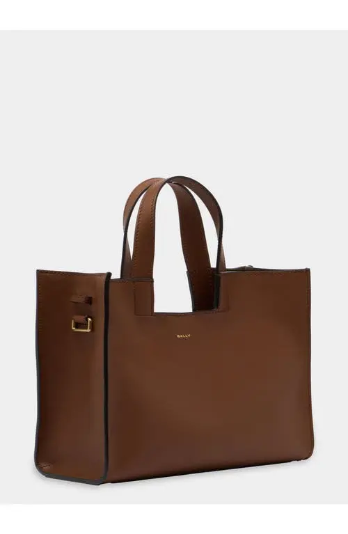 Bally Easy Tote Bag In Leather - Brown