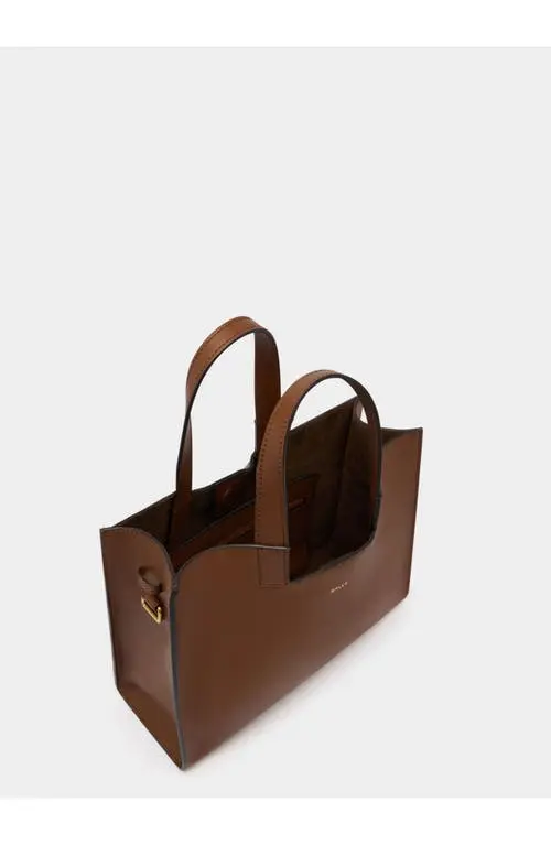 Bally Easy Tote Bag In Leather - Brown