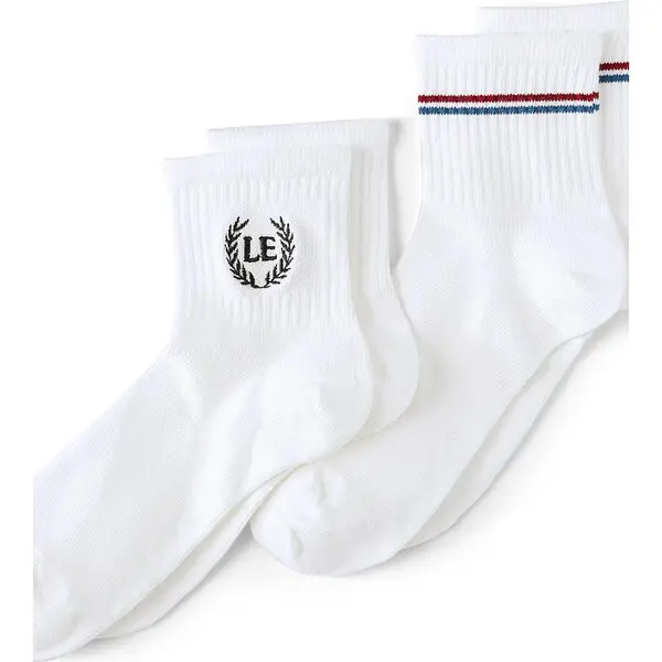 LANDS' END Quarter Crew Socks 2pk