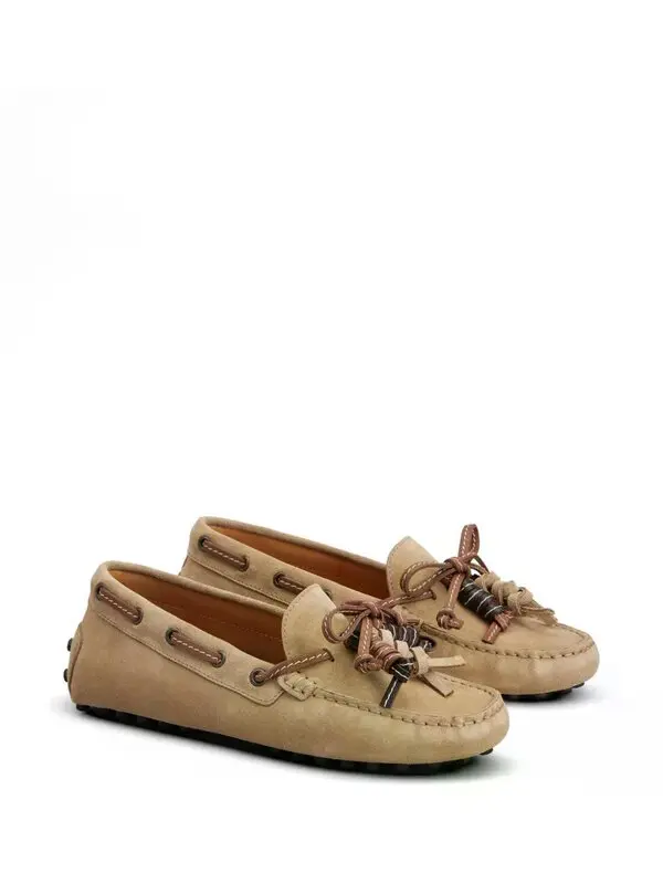 TOD'S Gommino Suede Loafers - Neutrals