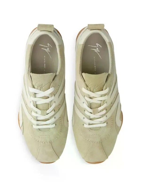 GIUSEPPE ZANOTTI Suede Lace-up Sneakers - Neutrals