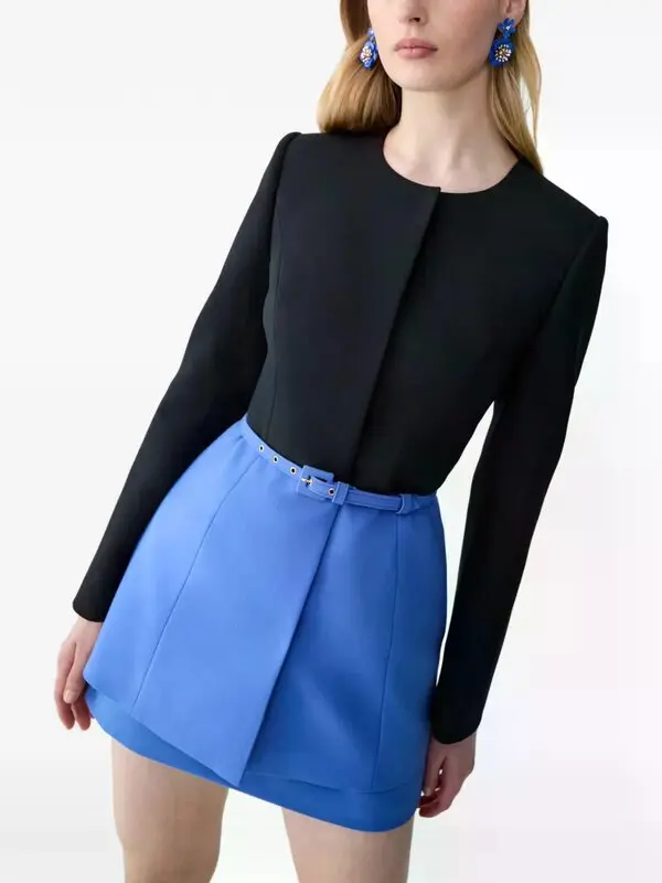 Carolina Herrera Belted Italian Bi-stretch Wool Jacket
