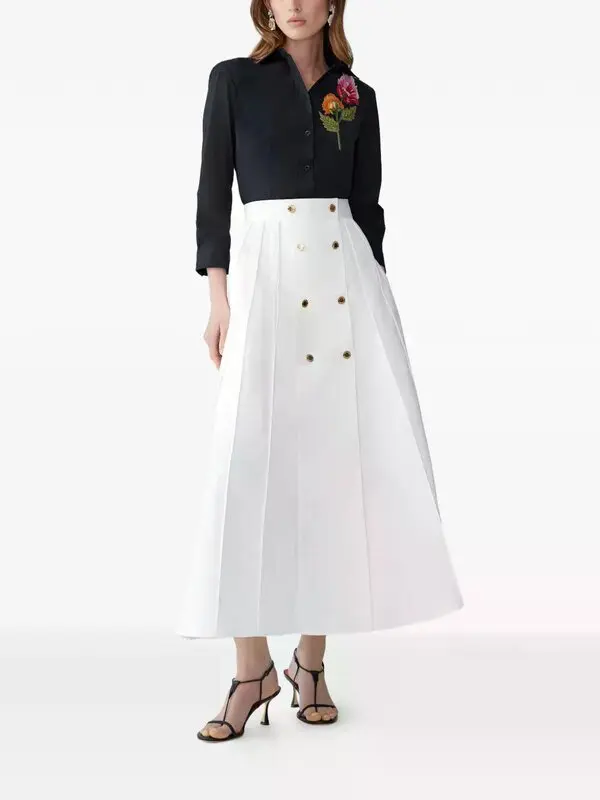Carolina Herrera Floral-embroidered Icon Shirt
