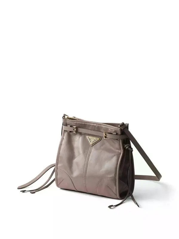 Prada Bonnie Leather Mini Shoulder Bag - Grey