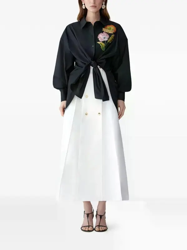 Carolina Herrera Embroidered Floral Shirt
