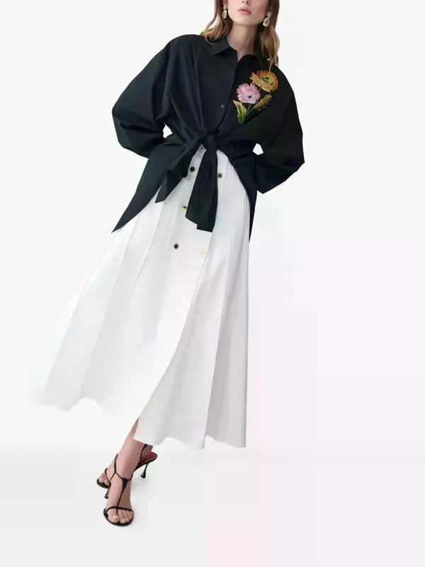Carolina Herrera Embroidered Floral Shirt