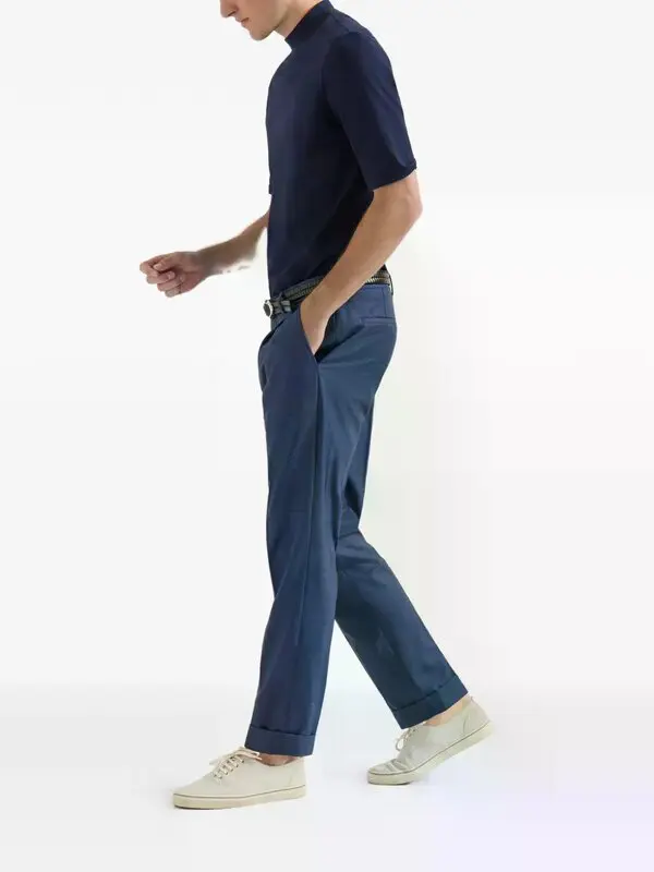 Brunello Cucinelli Virgin Wool Prince Of Wales Pleated Trousers