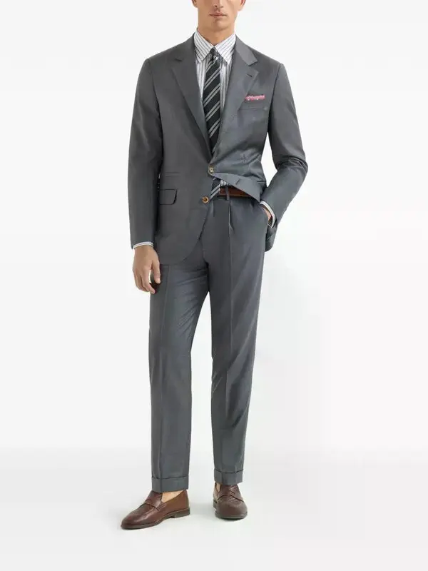 Brunello Cucinelli Super 150s Virgin Wool Batavia Pleated Trousers