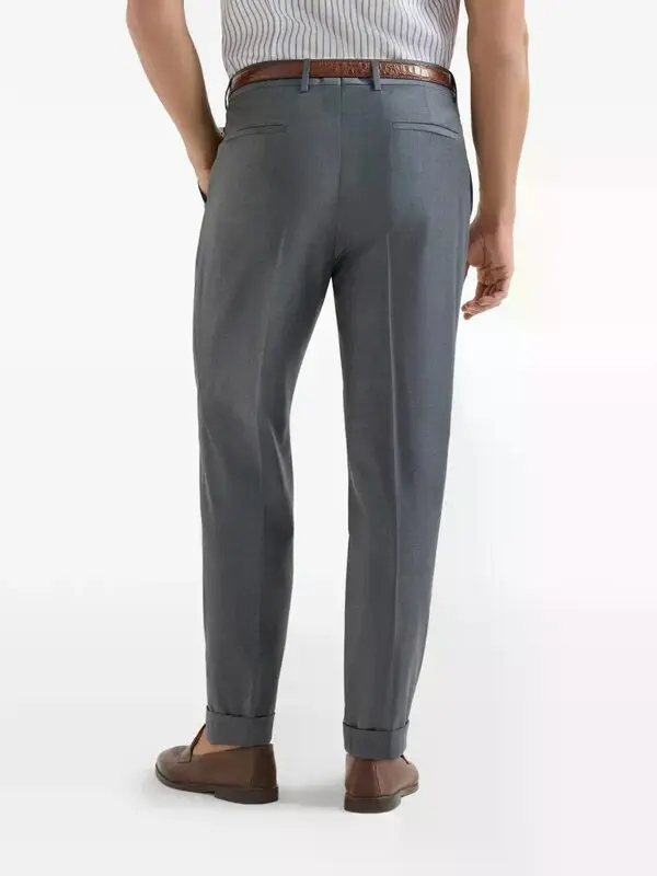 Brunello Cucinelli Super 150s Virgin Wool Batavia Pleated Trousers