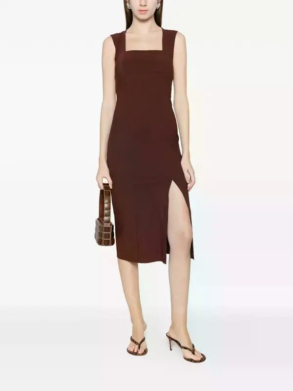 Patrizia Pepe Square-neck Midi Dress