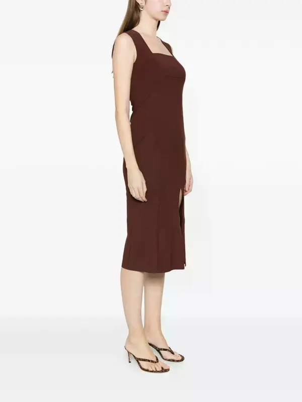 Patrizia Pepe Square-neck Midi Dress