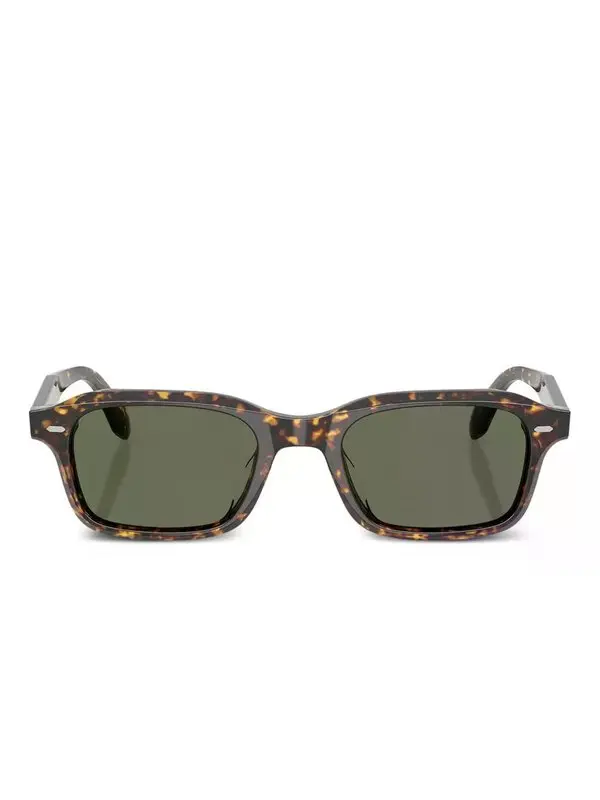 Oliver Spencer Rectangle-frame Sunglasses - Brown