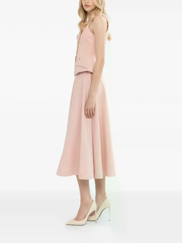 NISSA Button Detailed Tailored Vest - Pink