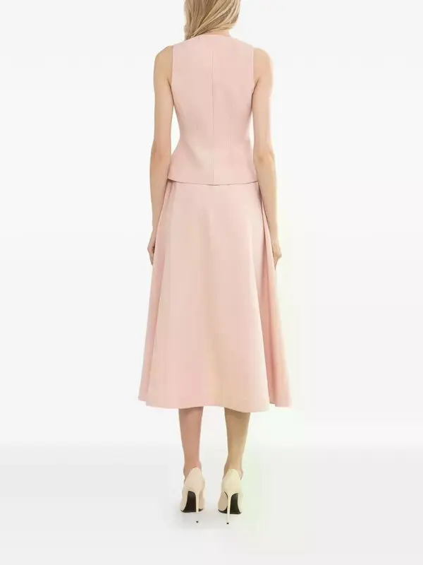 NISSA Button Detailed Tailored Vest - Pink