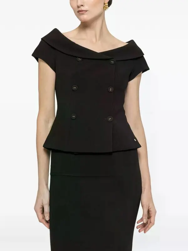 NISSA Off-shoulder Fitted Blouse