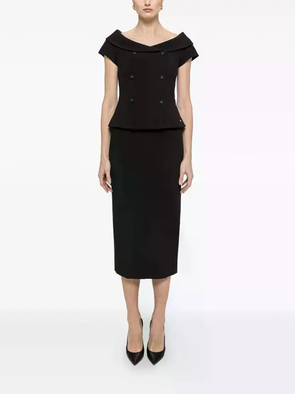 NISSA Off-shoulder Fitted Blouse