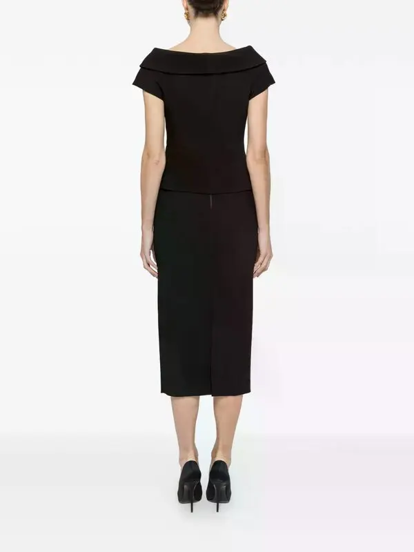 NISSA Off-shoulder Fitted Blouse