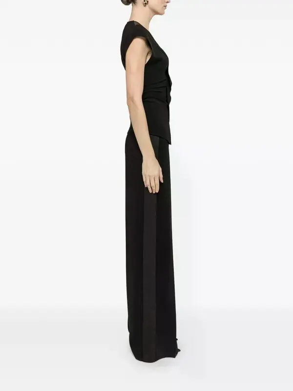 NISSA High-rise Wide-leg Trousers - Black