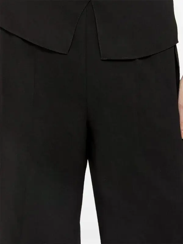 NISSA High-rise Wide-leg Trousers - Black