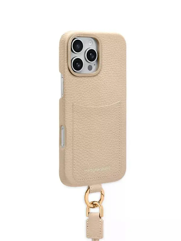 MAISON DE SABRE Sling Leather Iphone 16 Pro Max Phone Case - Neutrals