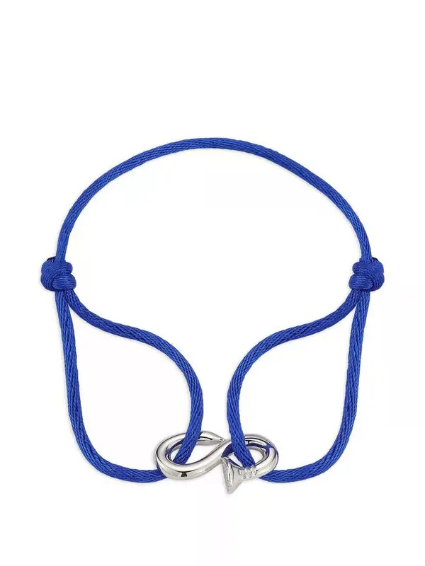 Mateo Bent Nail Nylon Bracelet - Silver