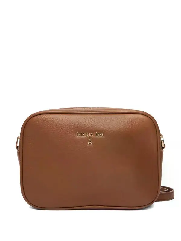 Patrizia Pepe Logo-plaque Crossbody Bag - Brown