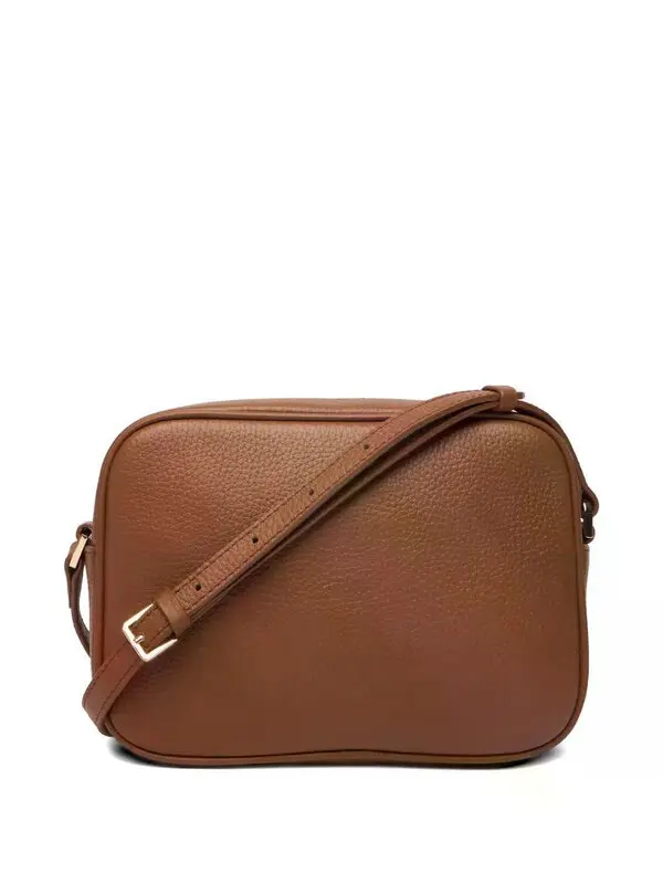 Patrizia Pepe Logo-plaque Crossbody Bag - Brown