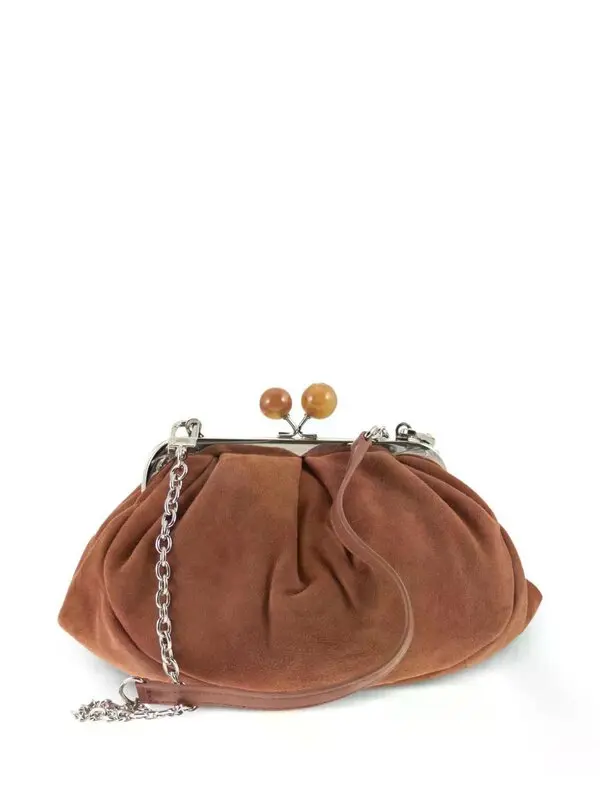 Max Mara Pasticcino Suede Clutch Bag