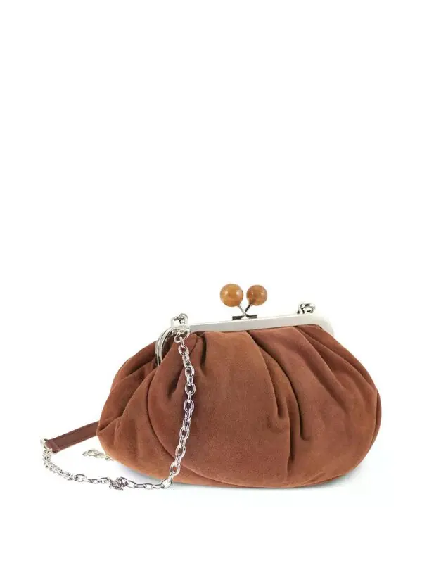 Max Mara Pasticcino Suede Clutch Bag