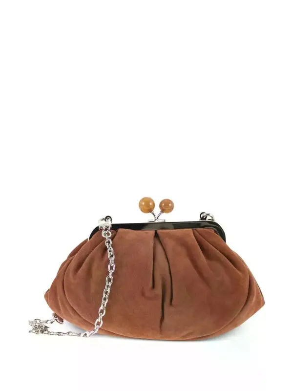 Max Mara Pasticcino Suede Clutch Bag