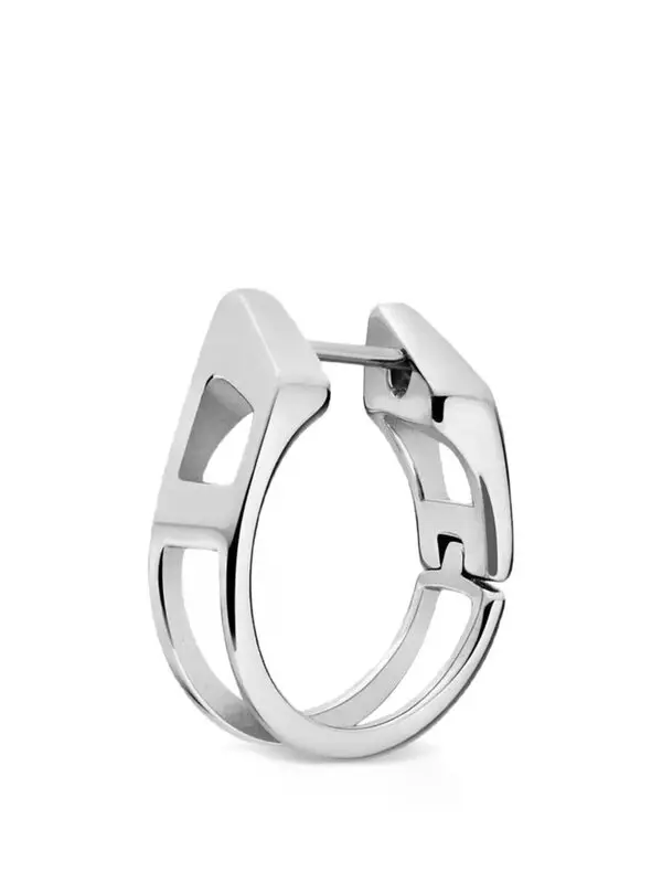 DIESEL® Logo Hoop Earring - Silver